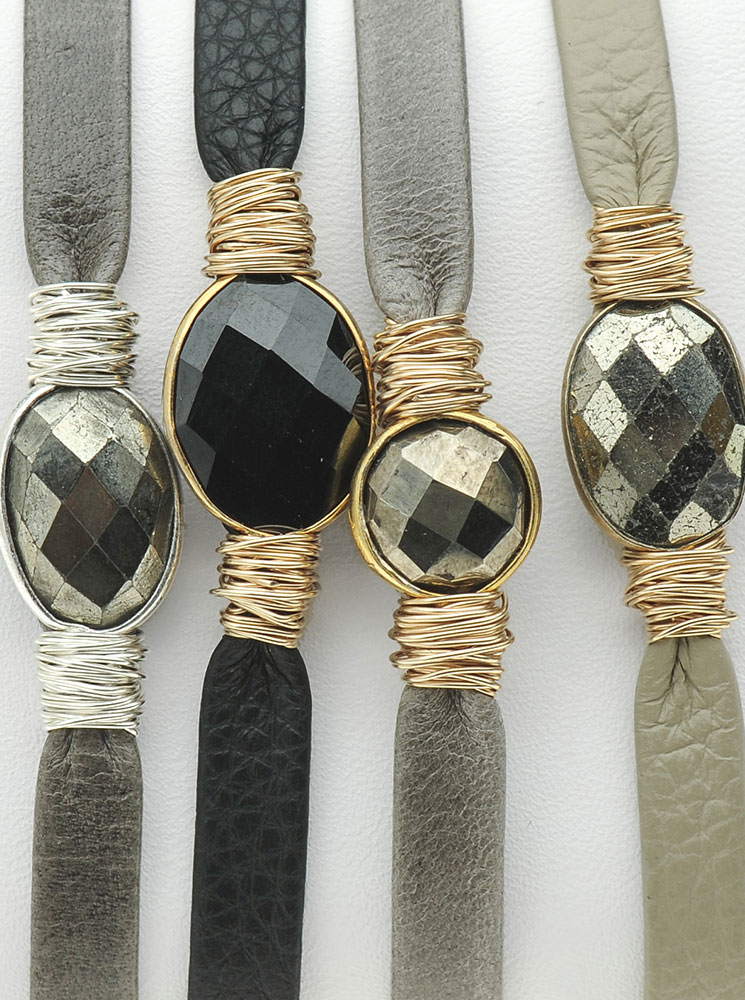 Wrapped Stone Leather Bracelet - Bloom Jewelry