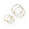 Ivory Leather Wrapped Classic Hoops - Bloom Jewelry